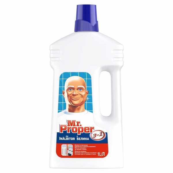 Mr. Proper Detergent universal, 1 L, 3in1 Gel cu inalbitor